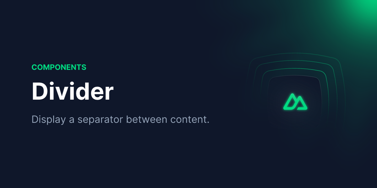 Divider - Nuxt UI