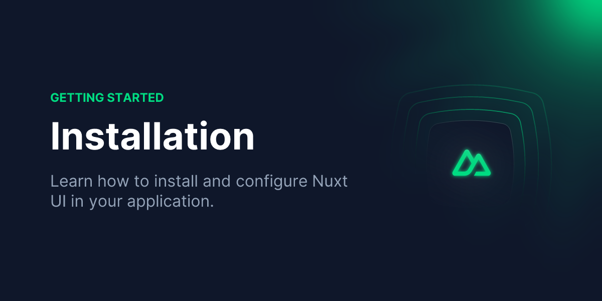 Installation - Nuxt UI