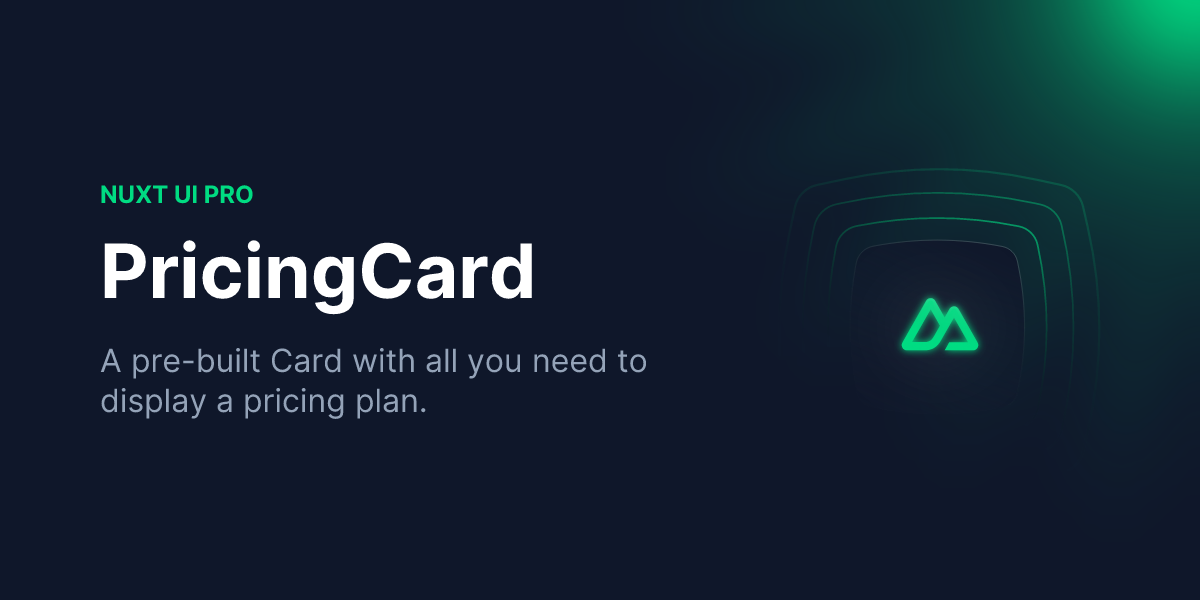 PricingCard - Nuxt UI Pro