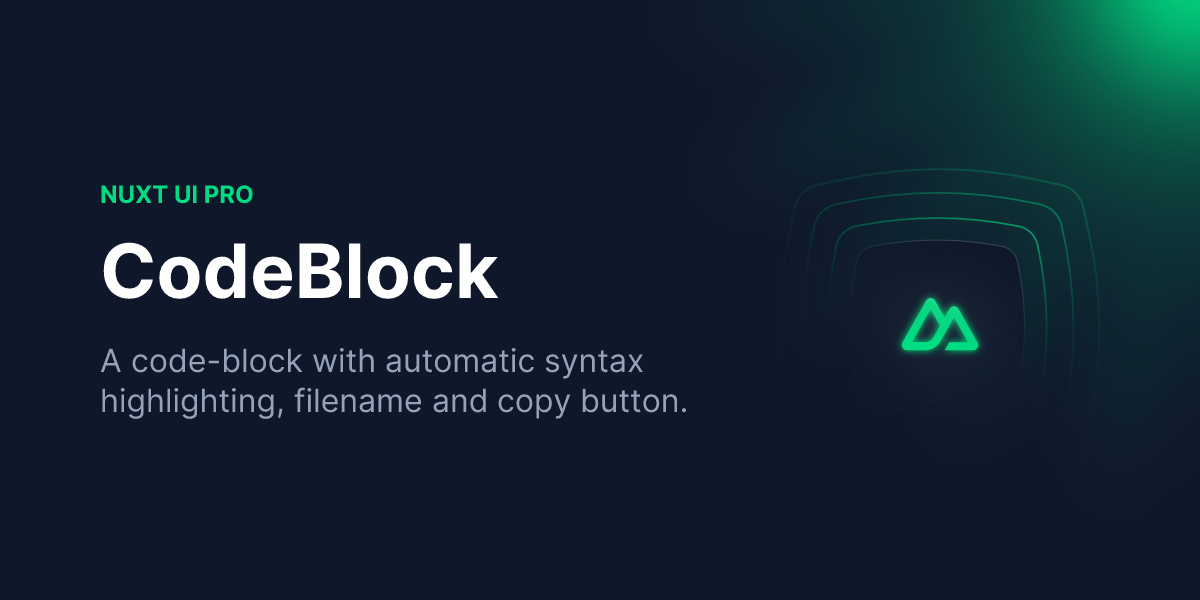 CodeBlock - Nuxt UI Pro