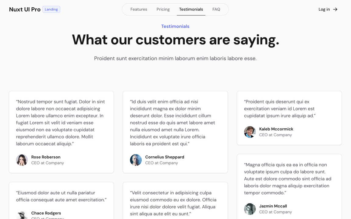Templates - Nuxt UI Pro