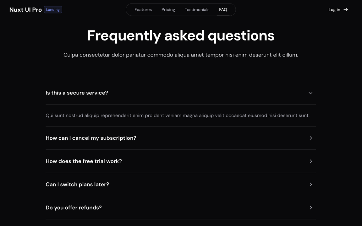 Templates - Nuxt UI Pro