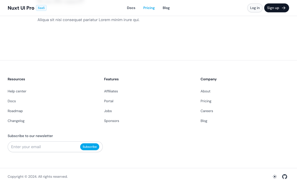 Templates - Nuxt UI Pro